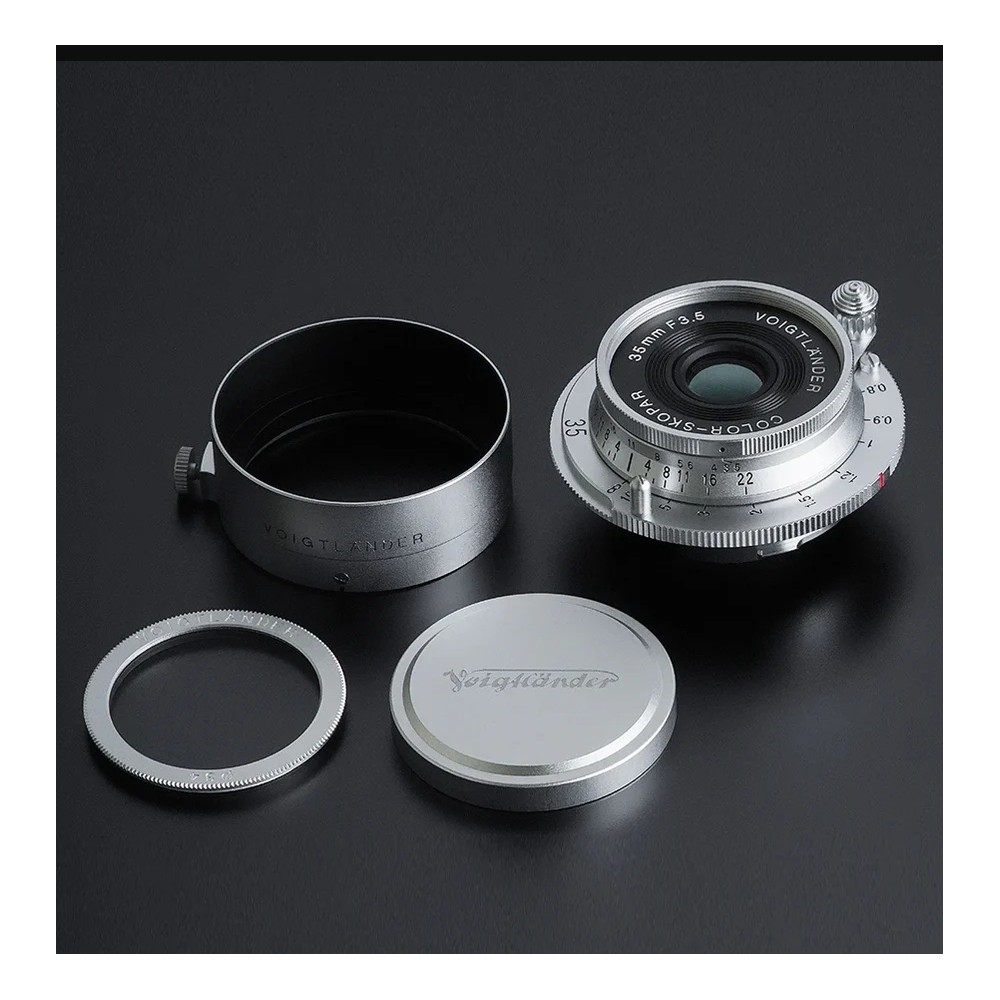 Voigtlander 35mm f3.5 VM Color-Skopar ASPH Lens Silver